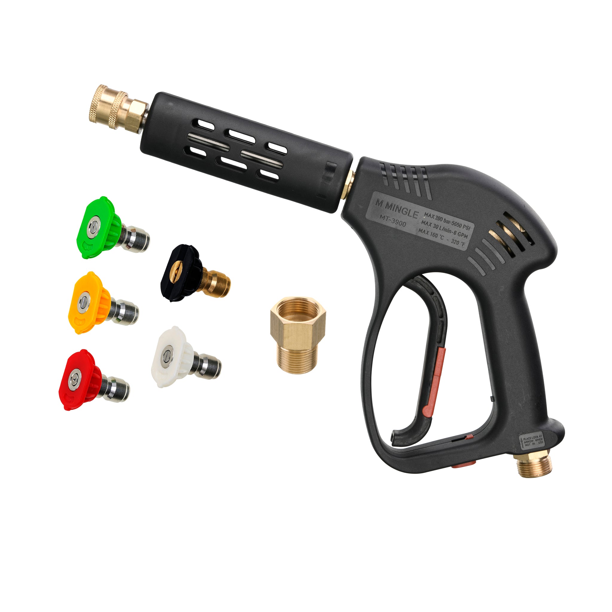 Short High Pressure Washer Trigger Gun Kit, Hot & Cold Water, 7-PC – PWaccs
