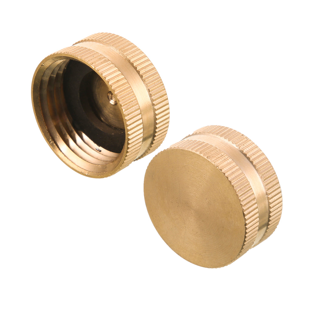 Garden Hose End Caps, Spigot Caps, Brass, 3/4", 4-Pack with 12 Spare ...