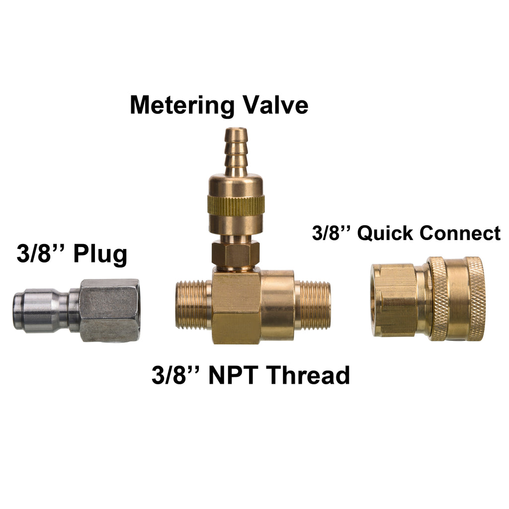 3/8“ QC Fixed Chemical Injector Kit with Metering Valve, 10 ft Tubes ...
