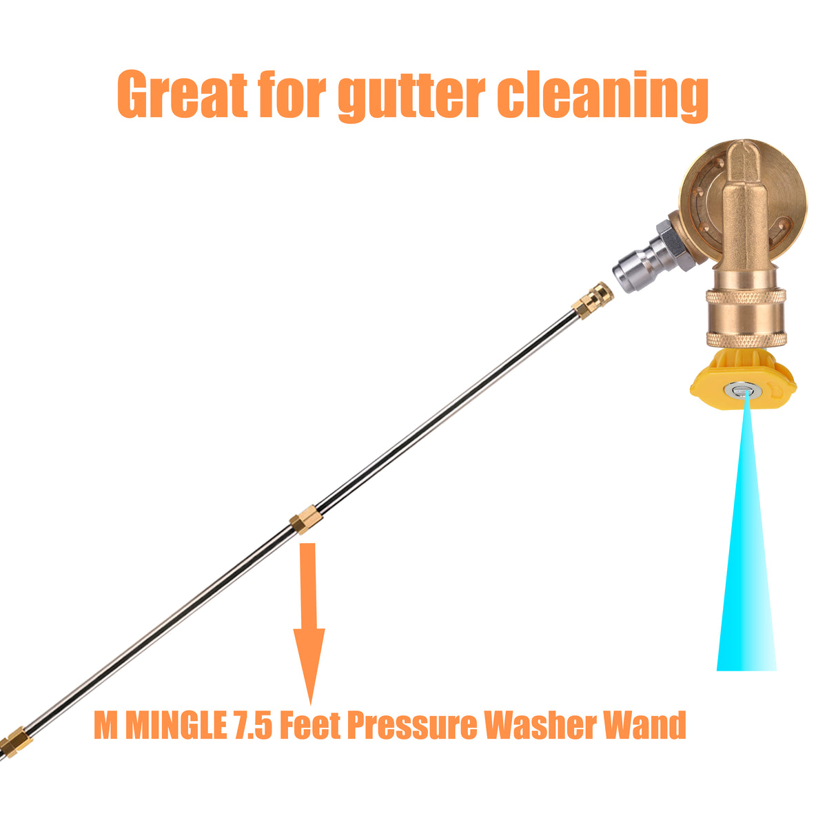 240° Rotation Pivoting Coupler, 1/4“ Quick Connect, Stainless Steel ...